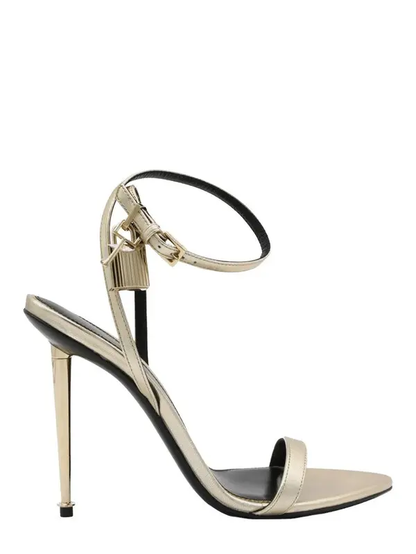 TOM FORD Metallic Heeled Sandals - Gold