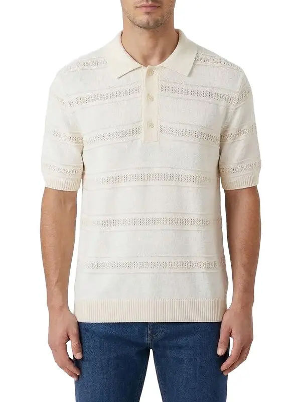 LARDINI Cotton Polo Shirt - Beige
