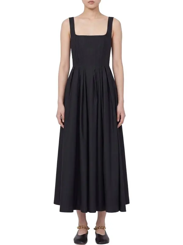 Sportmax Square Neck Maxi Dress - Black