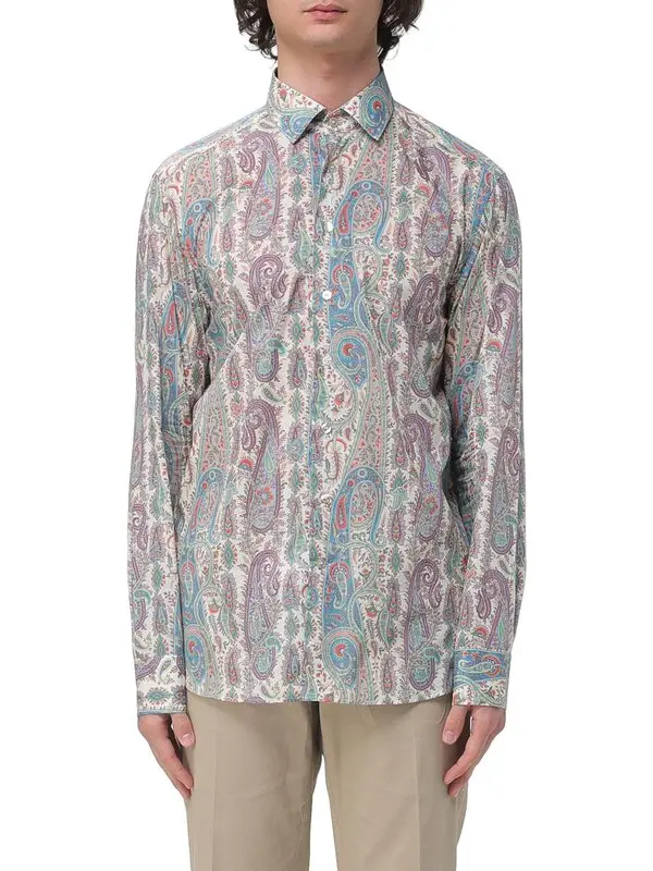 Etro Cotton Shirt With Paisley Print - Multicolor