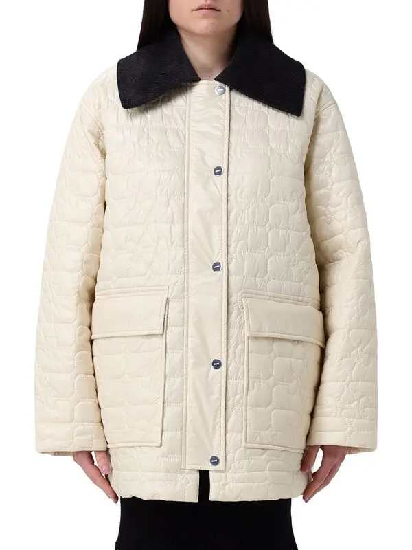 GANNI Quilted Jacket - Ivory