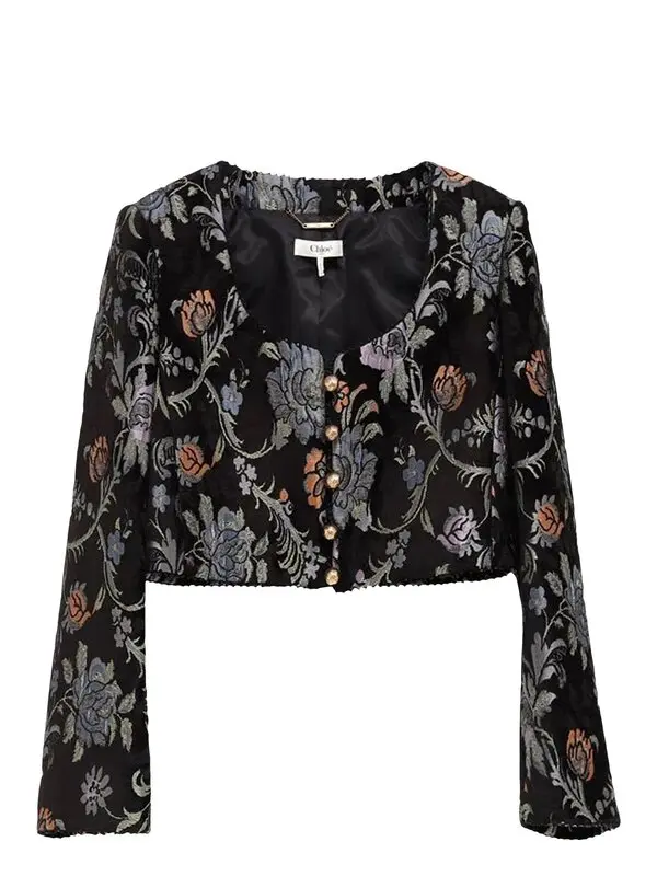 Chloé Floral Jacket - Black