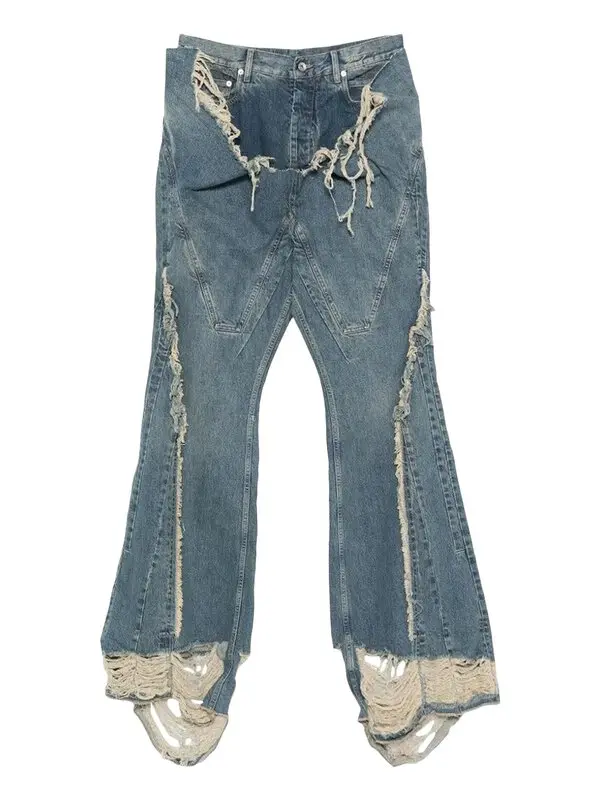Rick Owens Bootcut Denim Pants - Blue