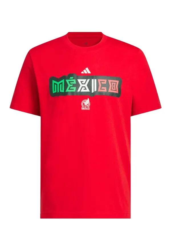 Adidas World Cup 26 Mexico Home Graphic Tee - Red