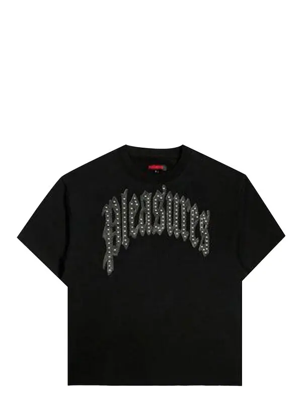 PLEASURES Twitch Studded Crewneck T-shirt - Black