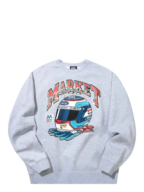 MARKET Racing Helmet Crewneck - Grey