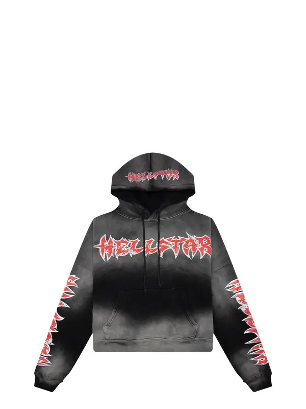 HELLSTAR Stars Shine Graffiti Hoodie - Black