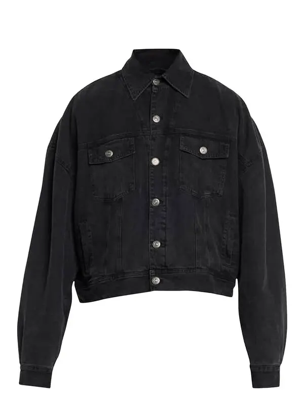 WILLY CHAVARRIA Chachi Denim Trucker Jacket - Black
