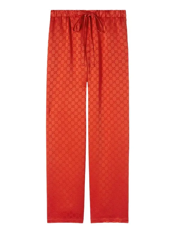 Gucci Gg Satin Pant - Orange