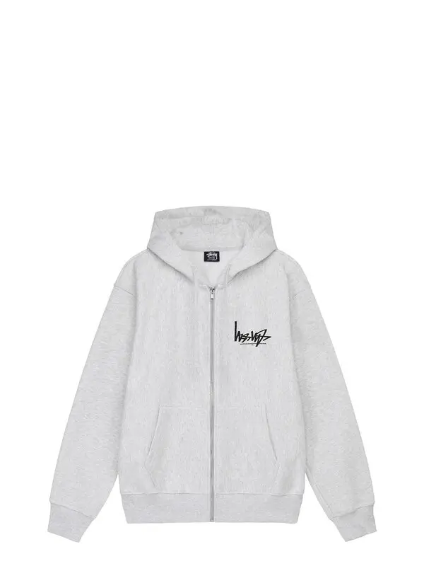 StÜssy Flipped Zip Hoodie - Grey