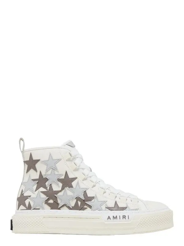 Amiri Stars Court High Top Sneakers - Grey