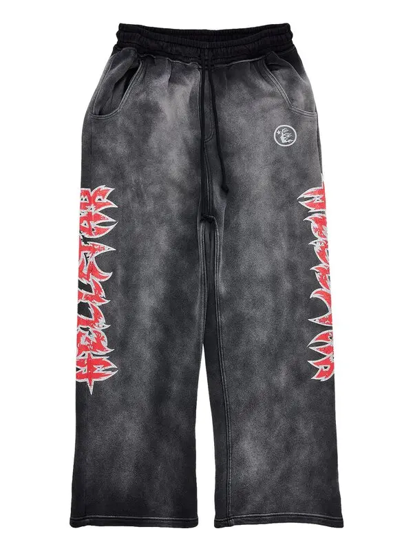 HELLSTAR Stars Shine Graffiti Sweatpants - Black