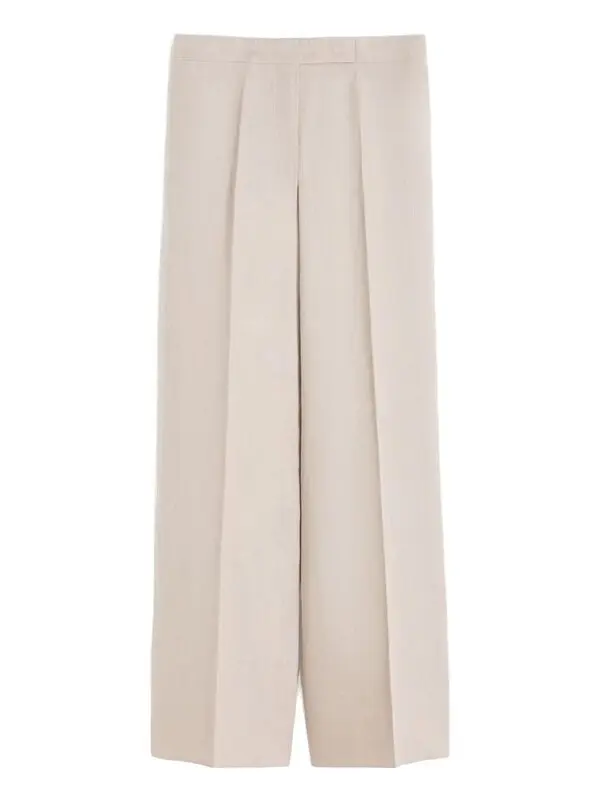 Max Mara Wide-leg Linen Trousers - Sand