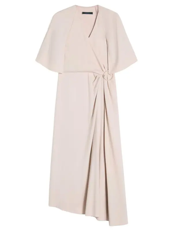 Max Mara Viscose Envers Satin Midi Dress - Powder