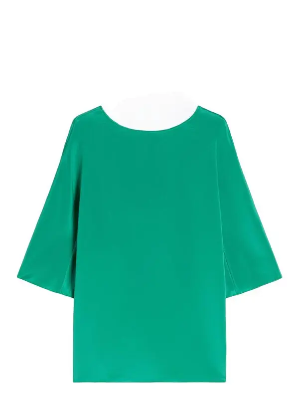 Max Mara Silk Crêpe De Chine Blouse - Green