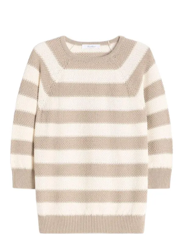 Max Mara Pure Cotton Moss-knit Sweater - Optical White