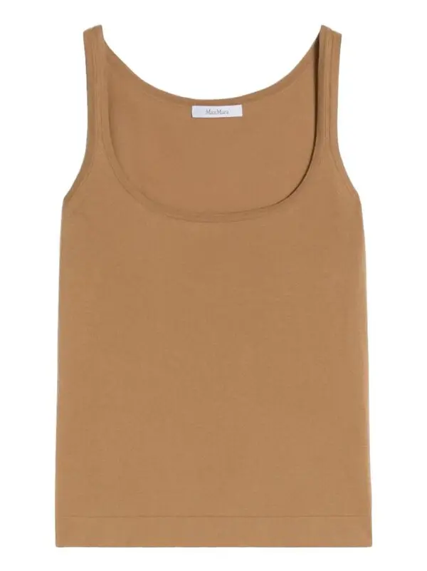 Max Mara Cotton Yarn Sleeveless Jumper - Desert