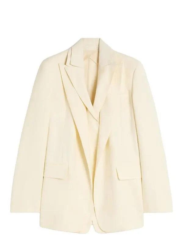 Max Mara Viscose-blend Double-collar Blazer - Light Yellow