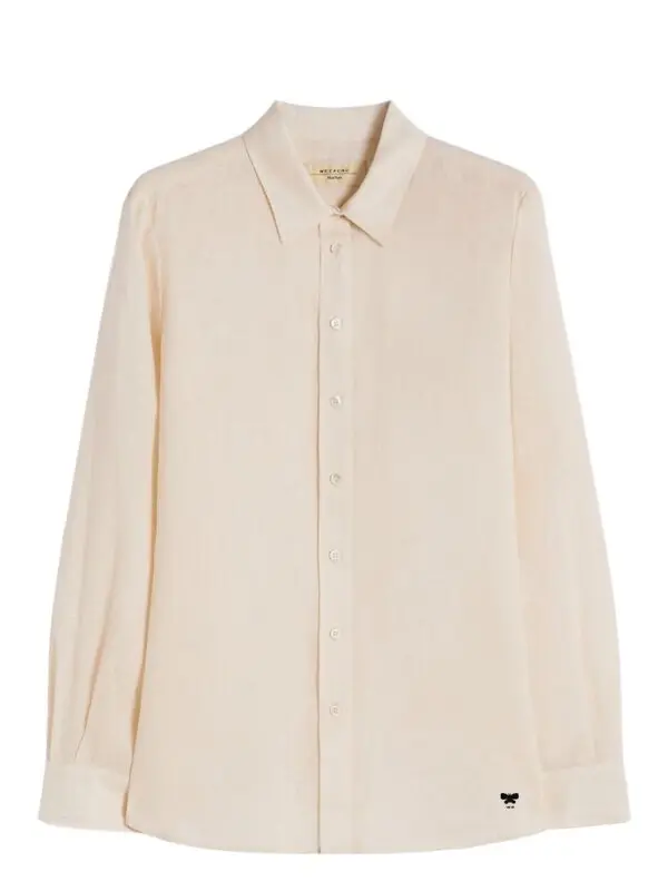 Max Mara Linen Button-down Shirt - Ecru