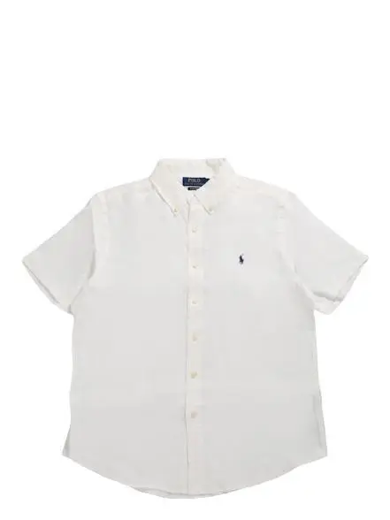 Polo Ralph Lauren Polo Shirt Ralph Lauren Short Sleeve Slim Fit Mesh Polo Shirt - Ceramic White