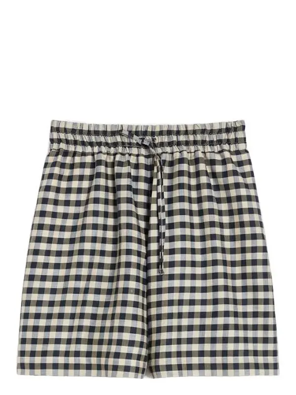 Max Mara Vichy Checked Bermuda Shorts - Navy