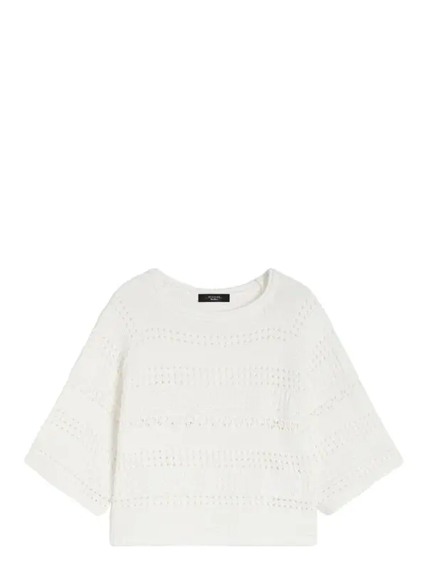 Max Mara Crochet Cotton Sweater - Ivory