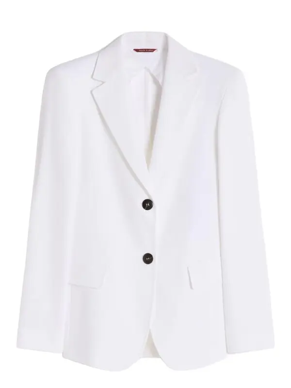 Max Mara Double Cotton Crêpe Blazer - White