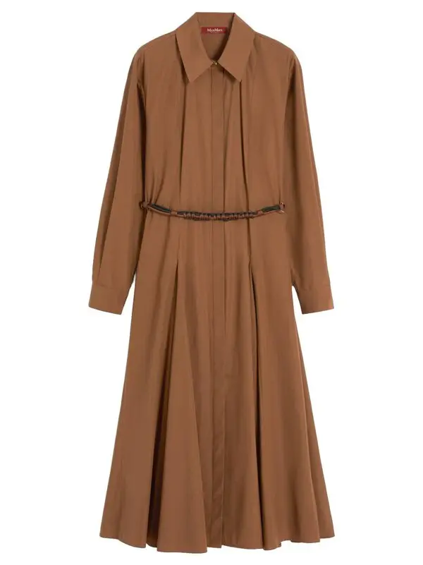 Max Mara Long Poplin Shirt Dress - Clay
