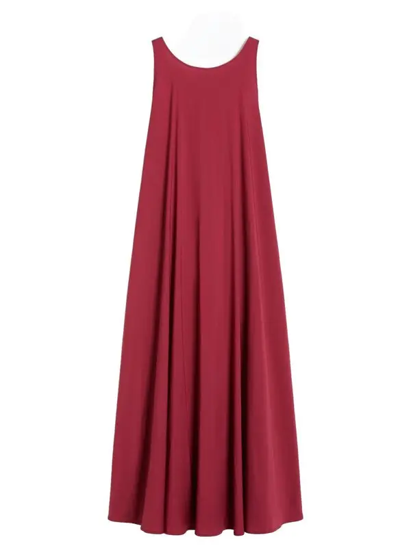 Max Mara Flared Stretch Poplin Maxi Dress - Geranium