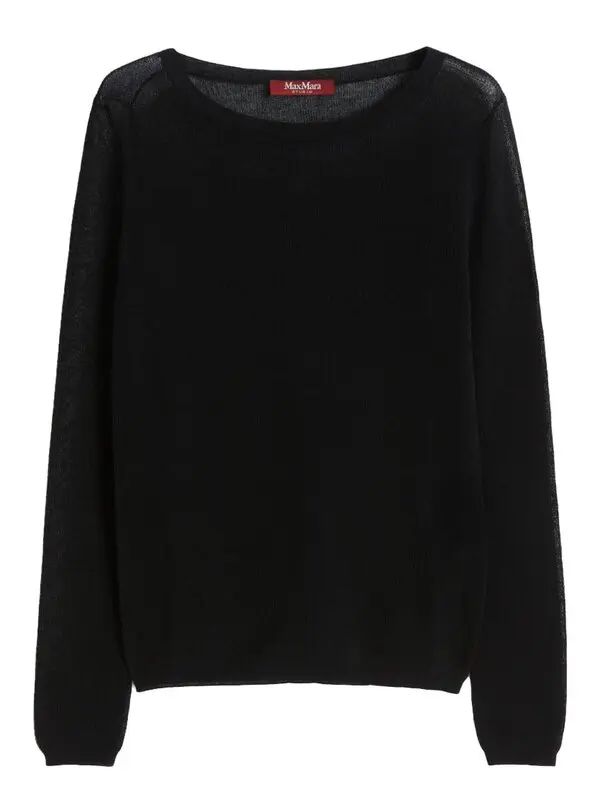 Max Mara Slim-fit Cotton-blend Sweater - Black