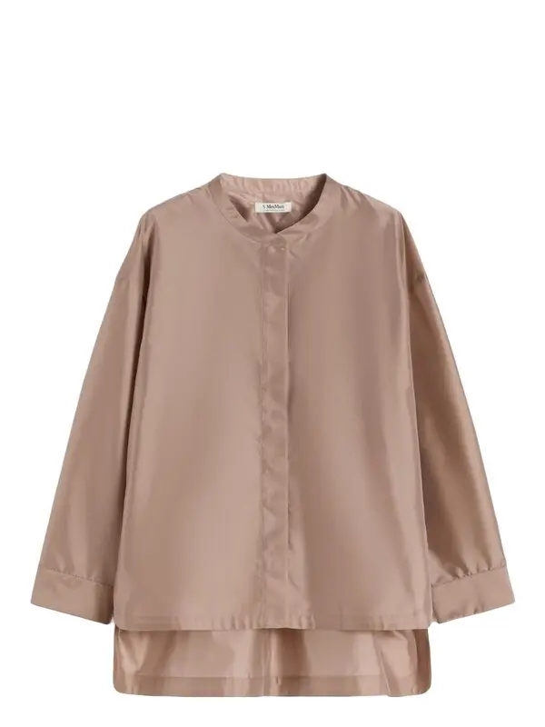 Max Mara Silk-blend Organza Shirt - Powder