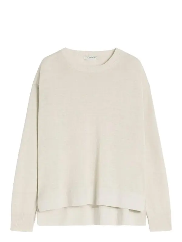 Max Mara Linen Yarn Crewneck Sweater - Ivory