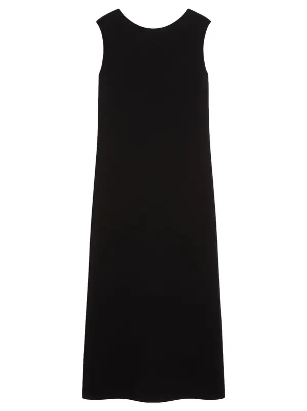 Max Mara Long Scuba Jersey Dress - Black