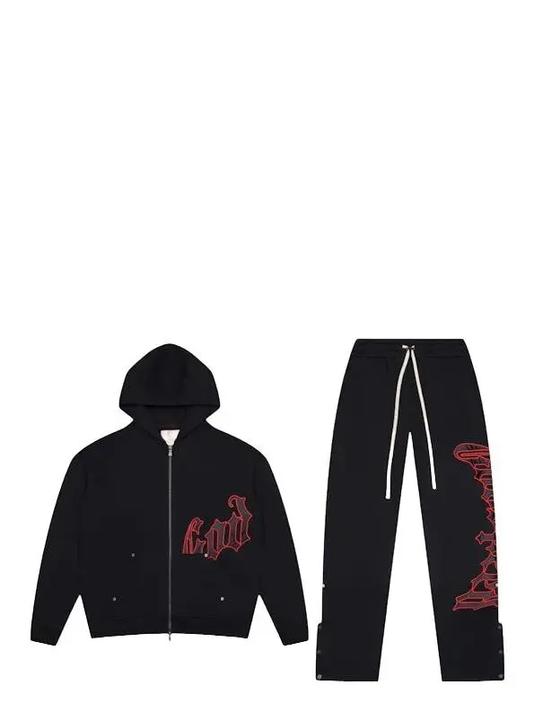 GODSPEED Og Logo V2 Sweatsuit - Black/red