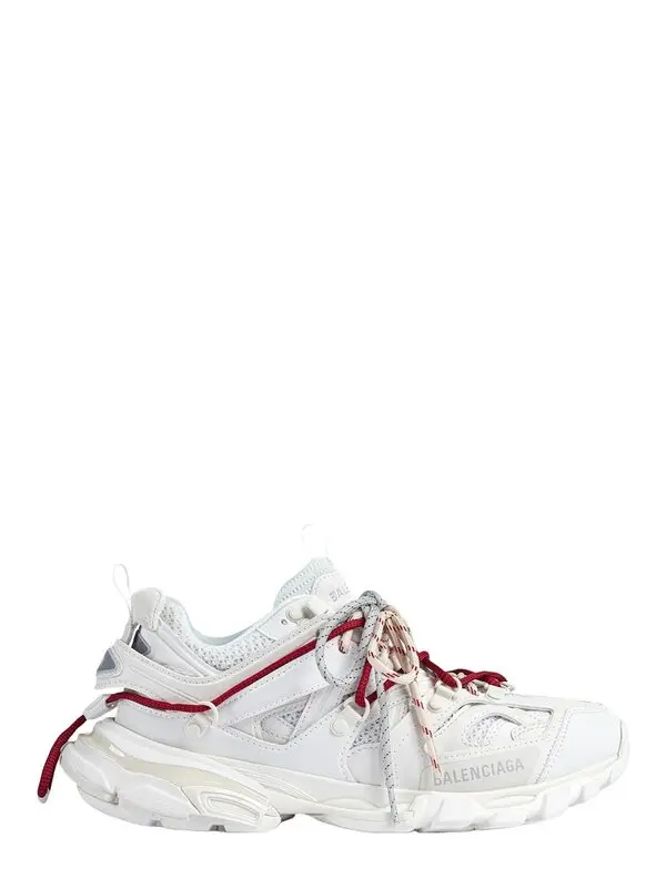Balenciaga Track Trail Lace-up Sneakers - White/red/grey