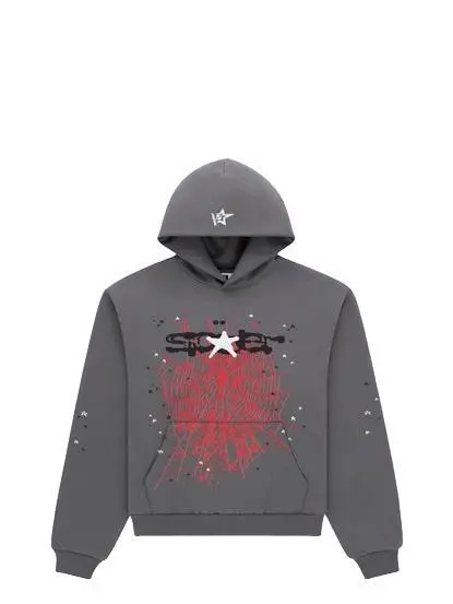 SP5DER Splat Punk Hoodie - Slate
