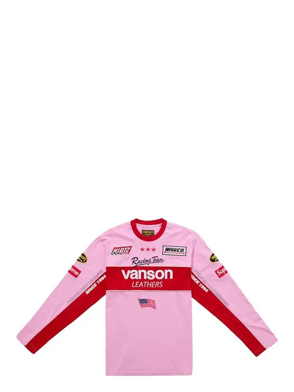 Supreme Vanson Leathers Long Sleeve Top - Pink