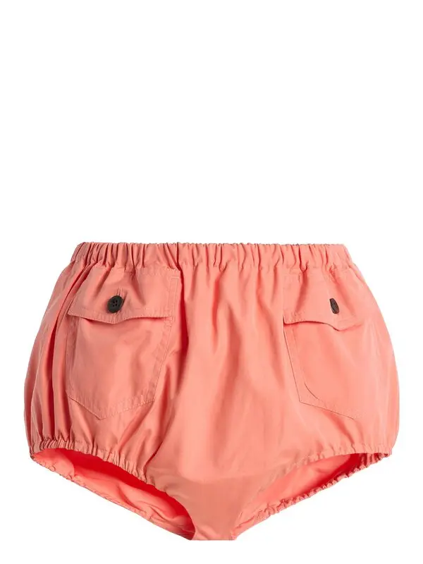 Prada Cotton Poplin Bloomer Shorts - Orange
