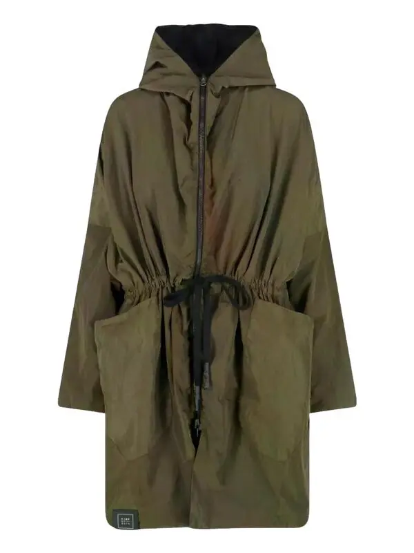 KIMONORAIN Hooded Reversible Parka - Green