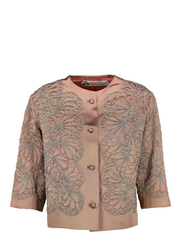 Vintage Laser-cut Jacket - Pink
