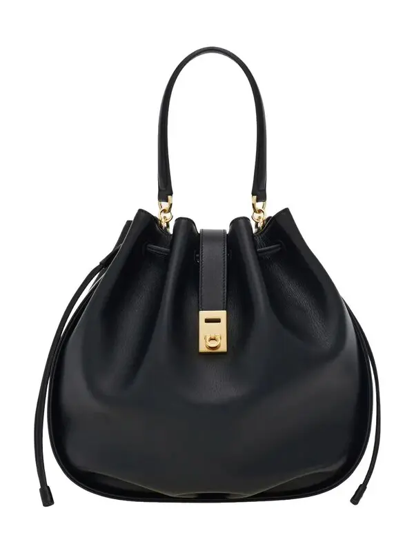 FERRAGAMO Hug Bucket Bag - Black