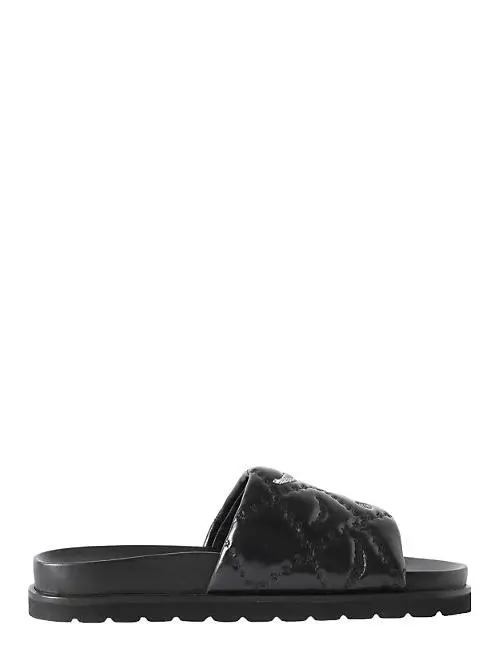 Zadig&Voltaire Teddy Patent-leather Slides - Black