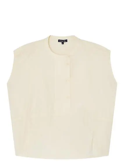 Soeur Danube Relaxed-fit Cotton-blend Shirt - Vanille