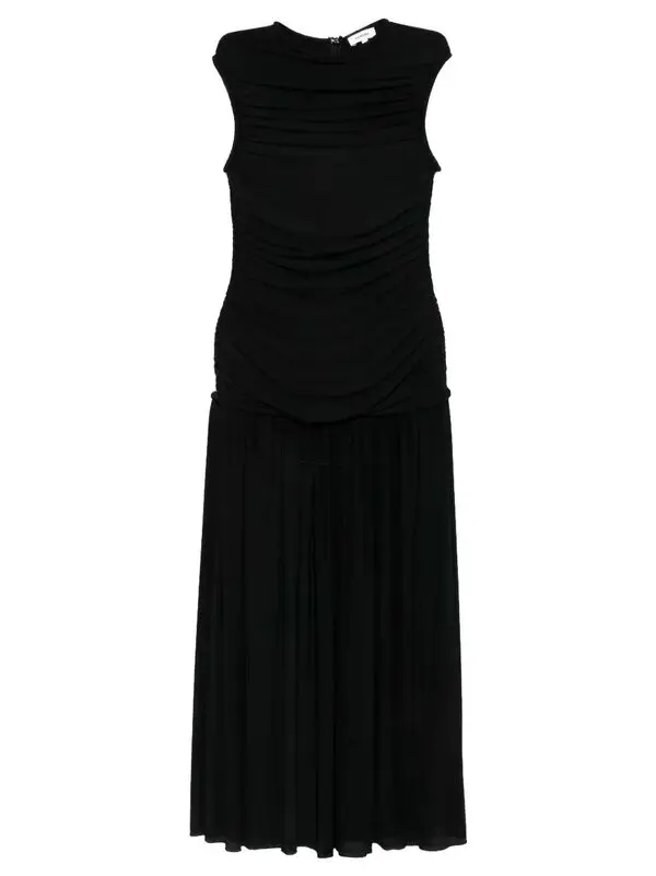 Sandro Ruched Maxi Dress - Black