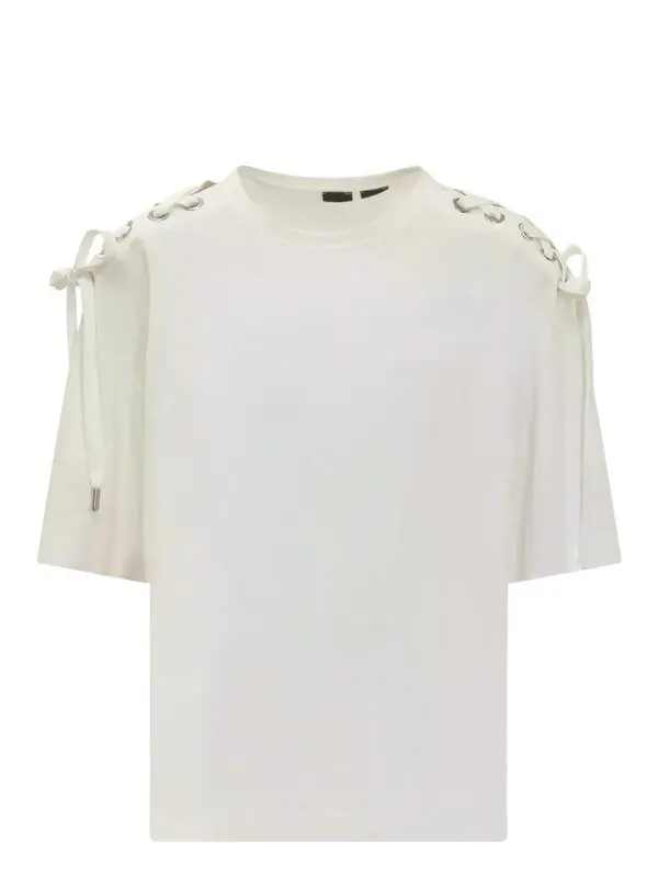 Pinko Eyelet-detail T-shirt - White