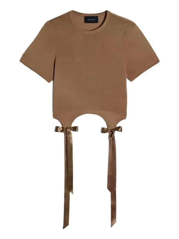 Simone Rocha Bow Tail T-shirt - Brown