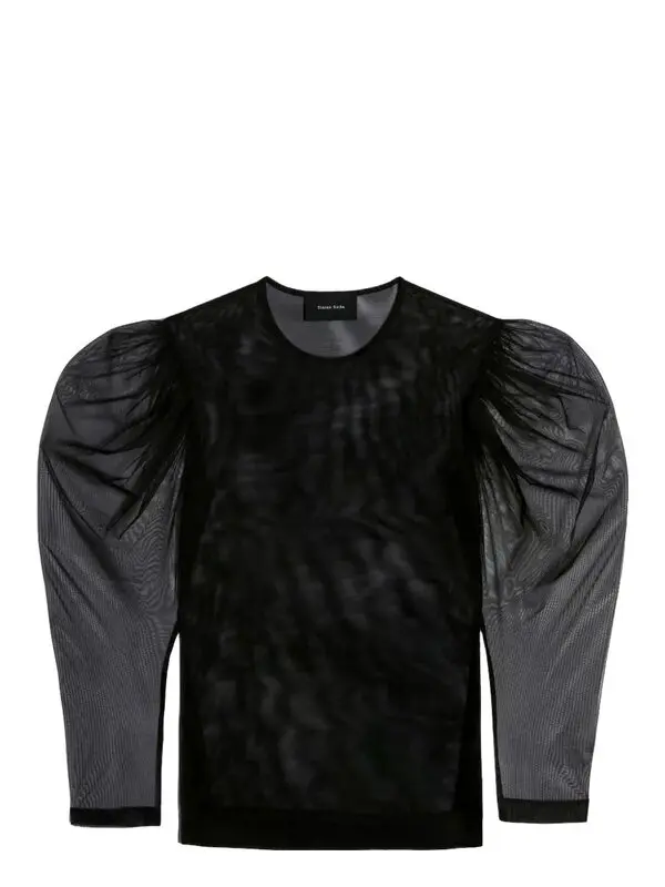 Simone Rocha Draped-sleeve Top - Black
