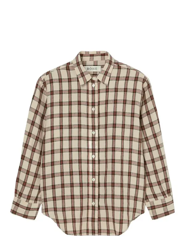 RÓHE Shirt Oversized Check - Red