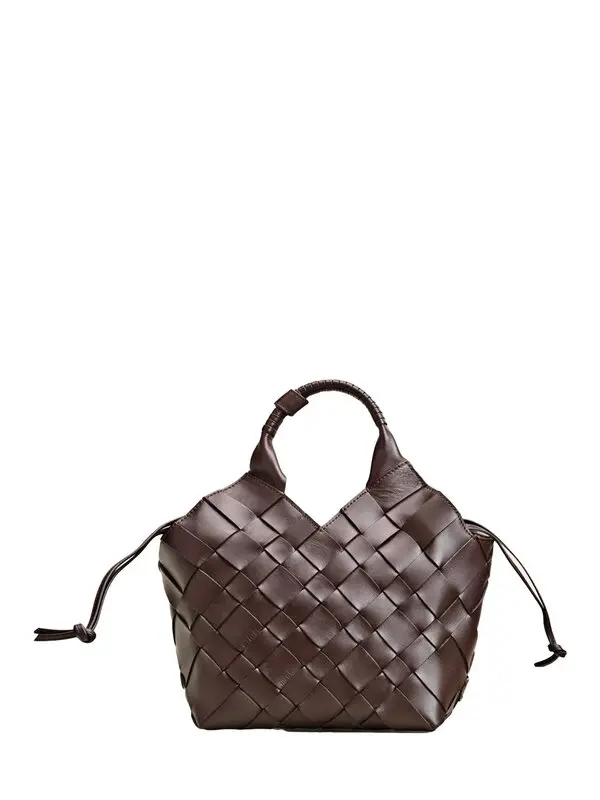 CALA & JADE Misu Hand-braided Shoulder Bag - Brown