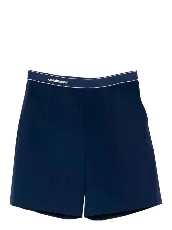 Casablanca Logo-waistband Shorts - Blue